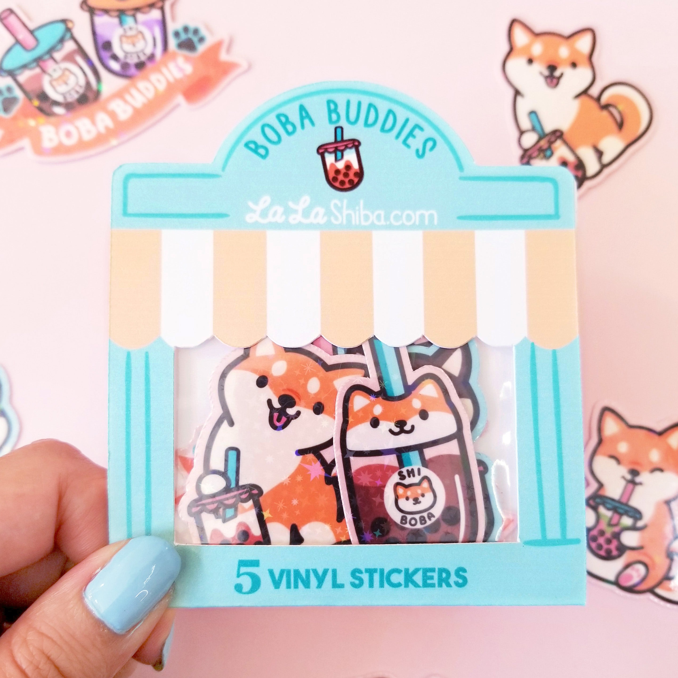 Boba Buddies Kawaii Sticker Pack – Lalashiba