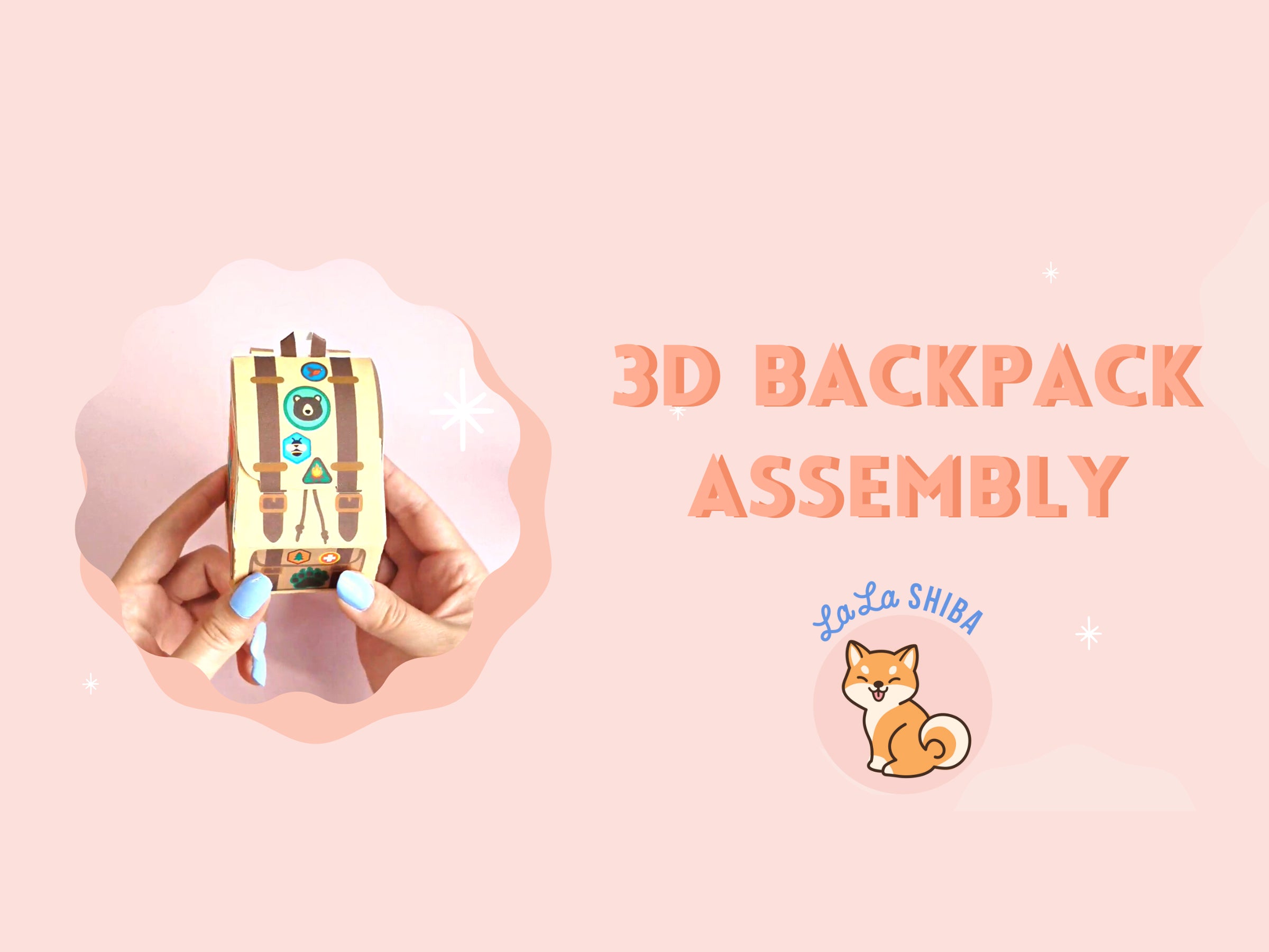 3D Paper Backpack Assembly Tutorial – Lalashiba