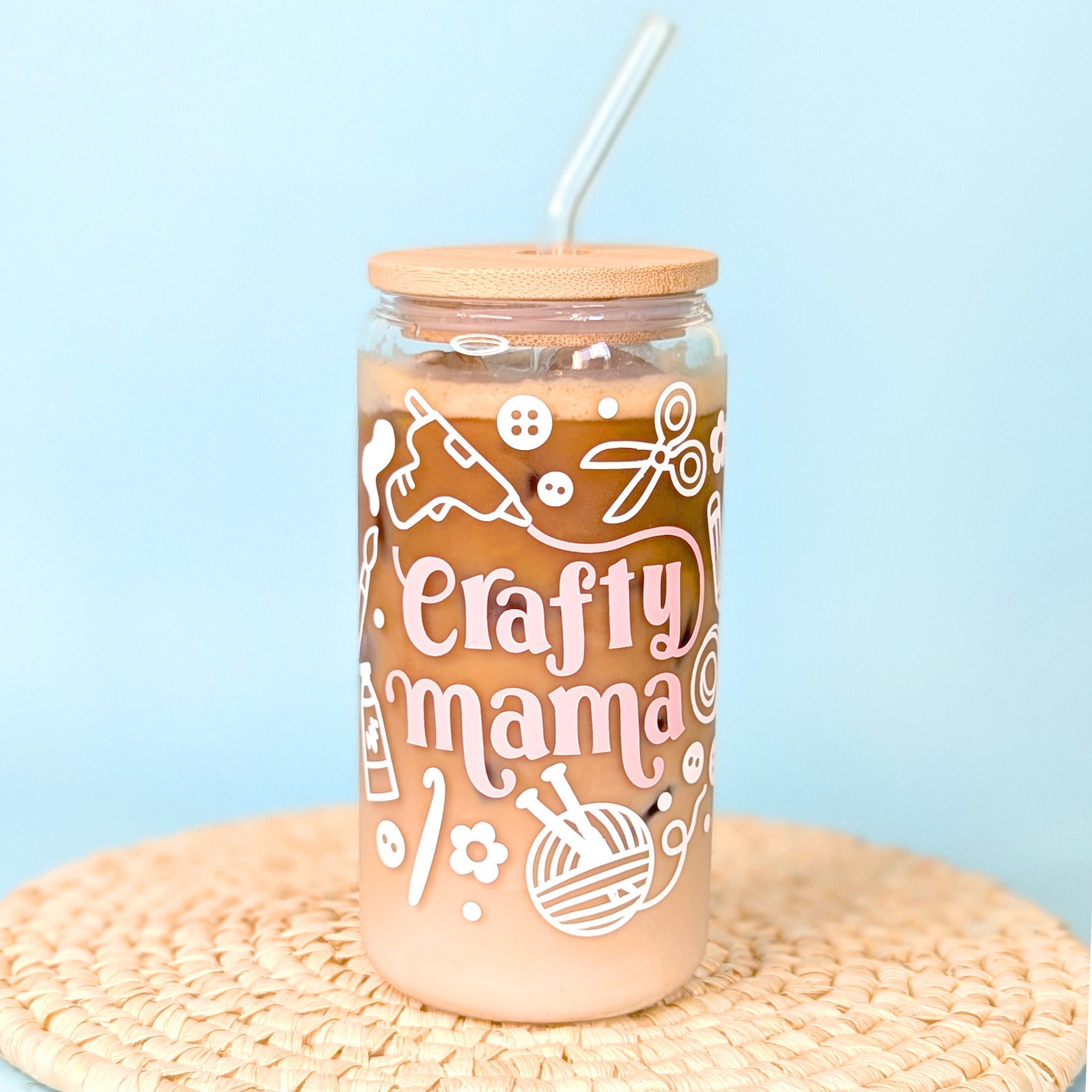 DIY Free Crafty Mama Glass Tumbler SVG Wrap – Lalashiba