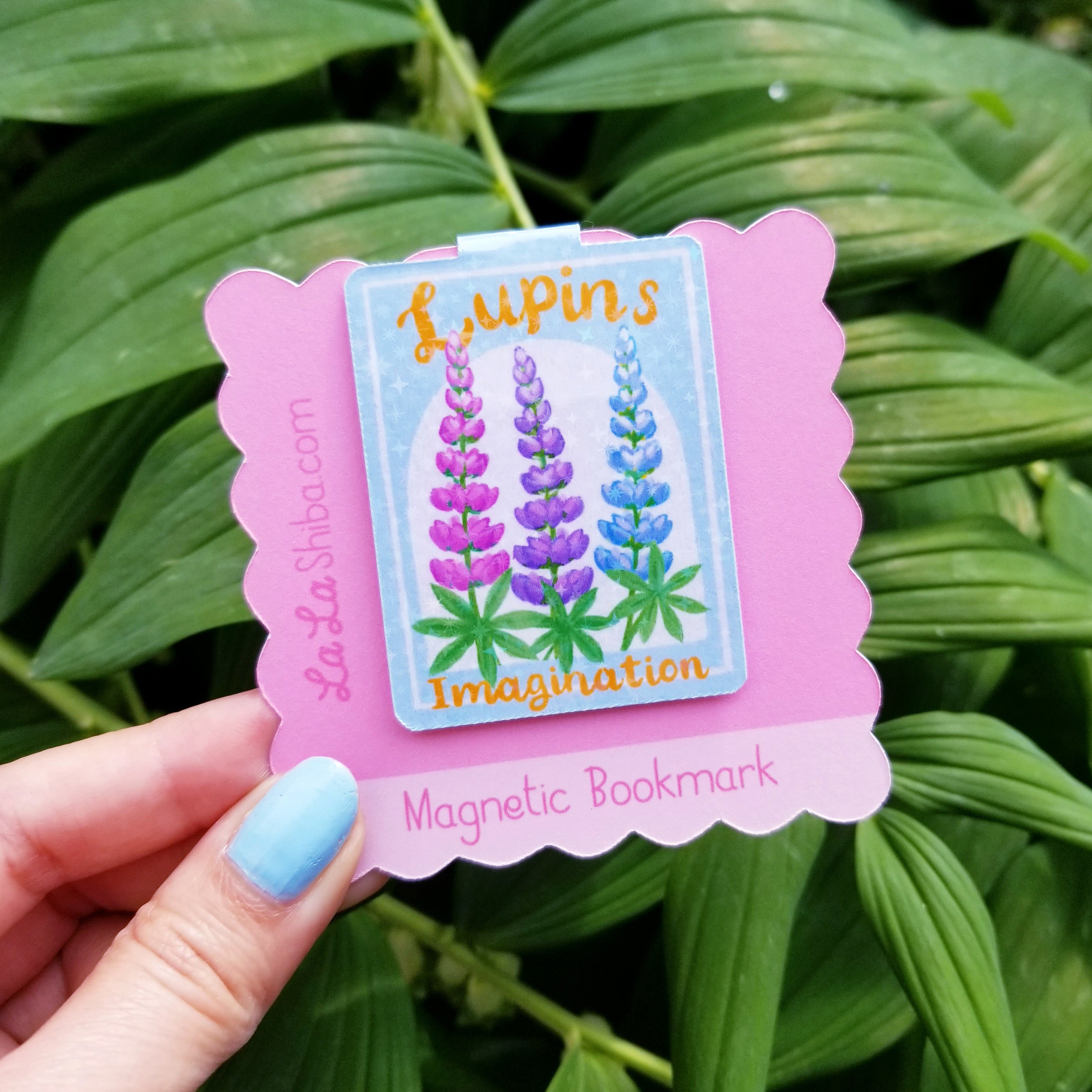Lupins Flower Seed Packet Magnetic Bookmark – Lalashiba