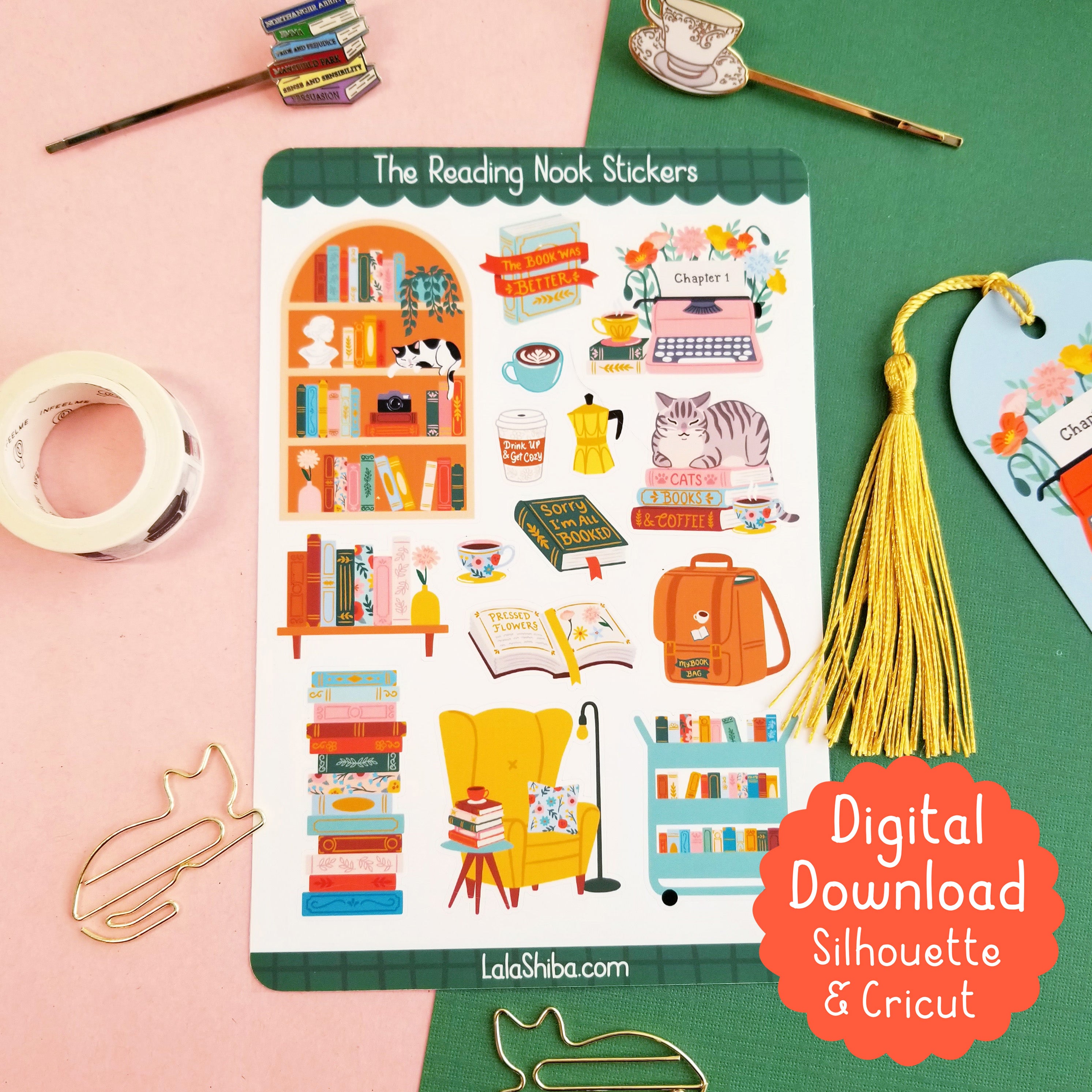 Print and Cut Reading Nook Planner Stickers – Lalashiba